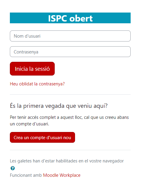 ISPC Obert: Pàgina informació cursos | ispcobert
